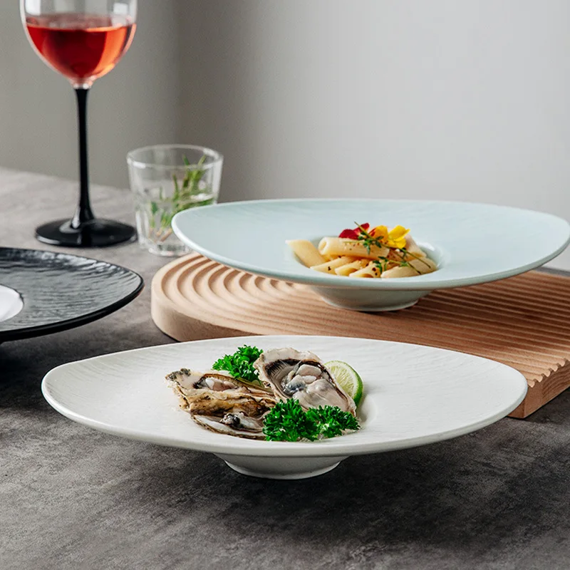 Commercial Ceramics French Style Oval Ceramic Dinner Plate Dinnerware ...