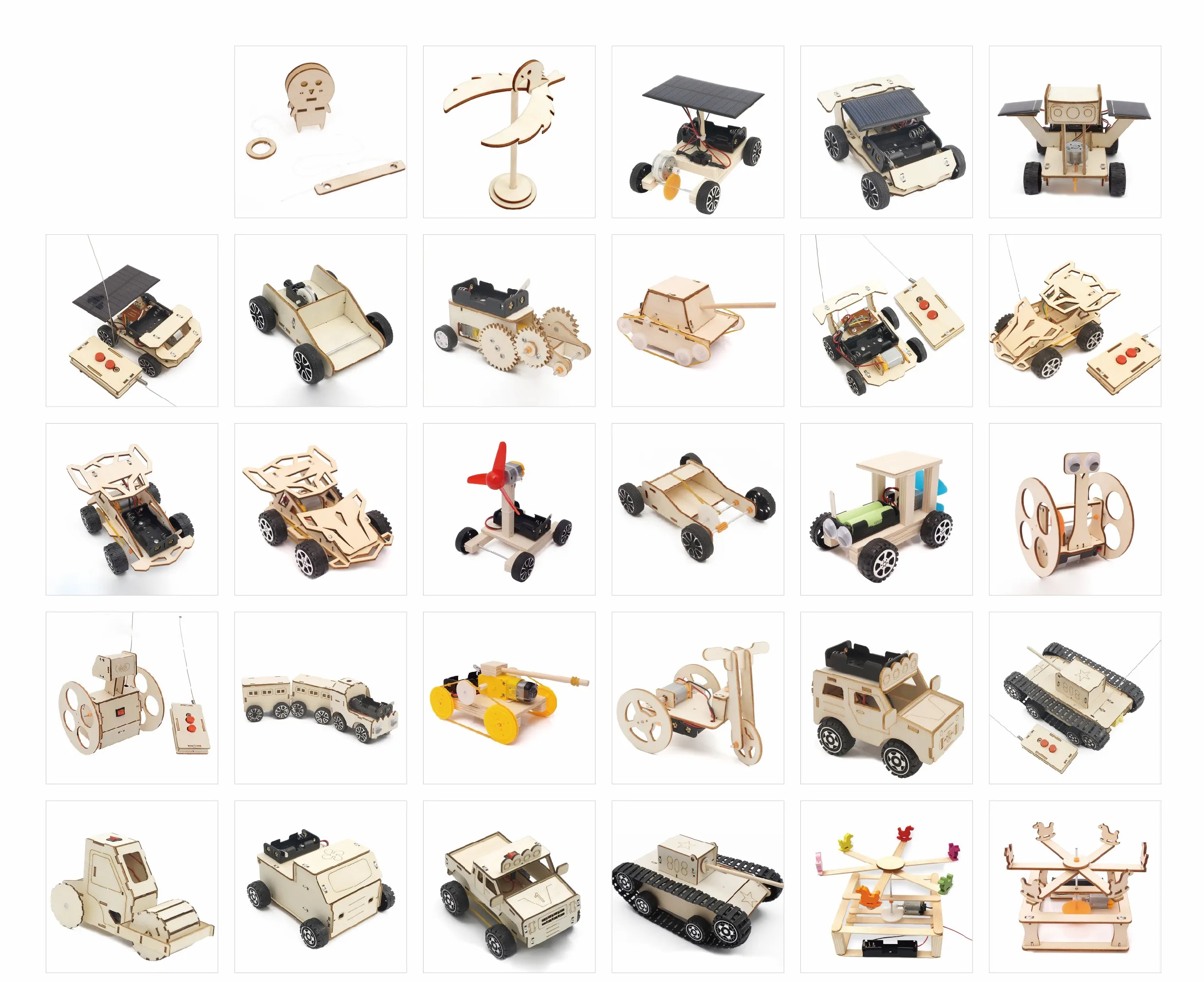 Diy 3D STEM Wooden Science Kit Assembly Creation Battery Powered STEM ...