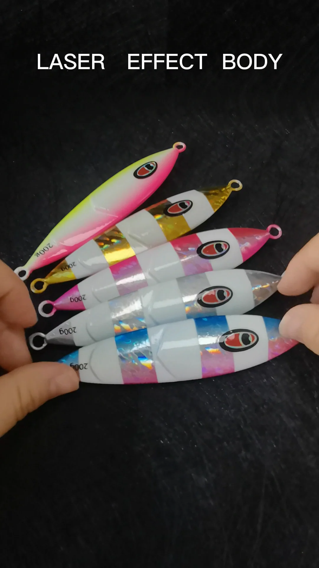 J9 250g Slow Sinking Jig Artificial Glow Metal Bait Jigs Japan Laser ...