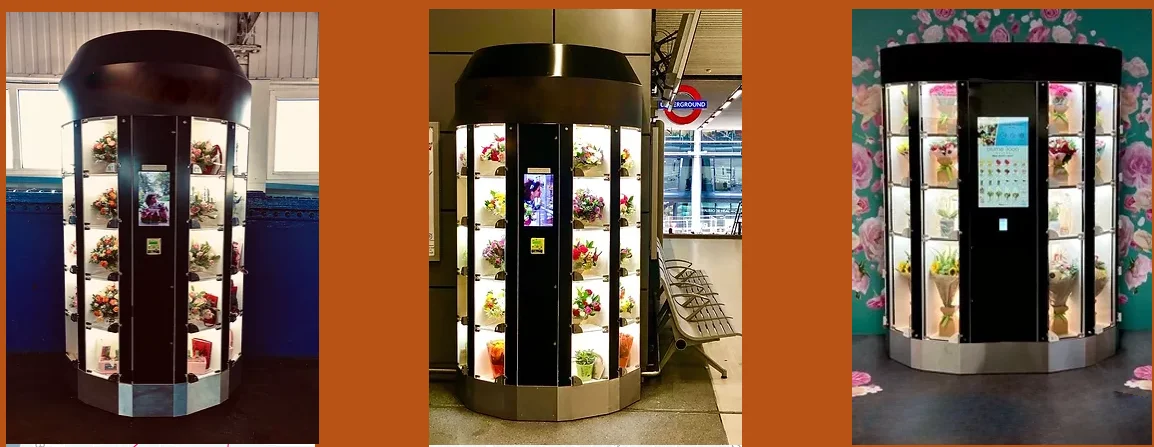 Handy Flower Vending Machine Flowers Vegetable Vending Machines Coin ...