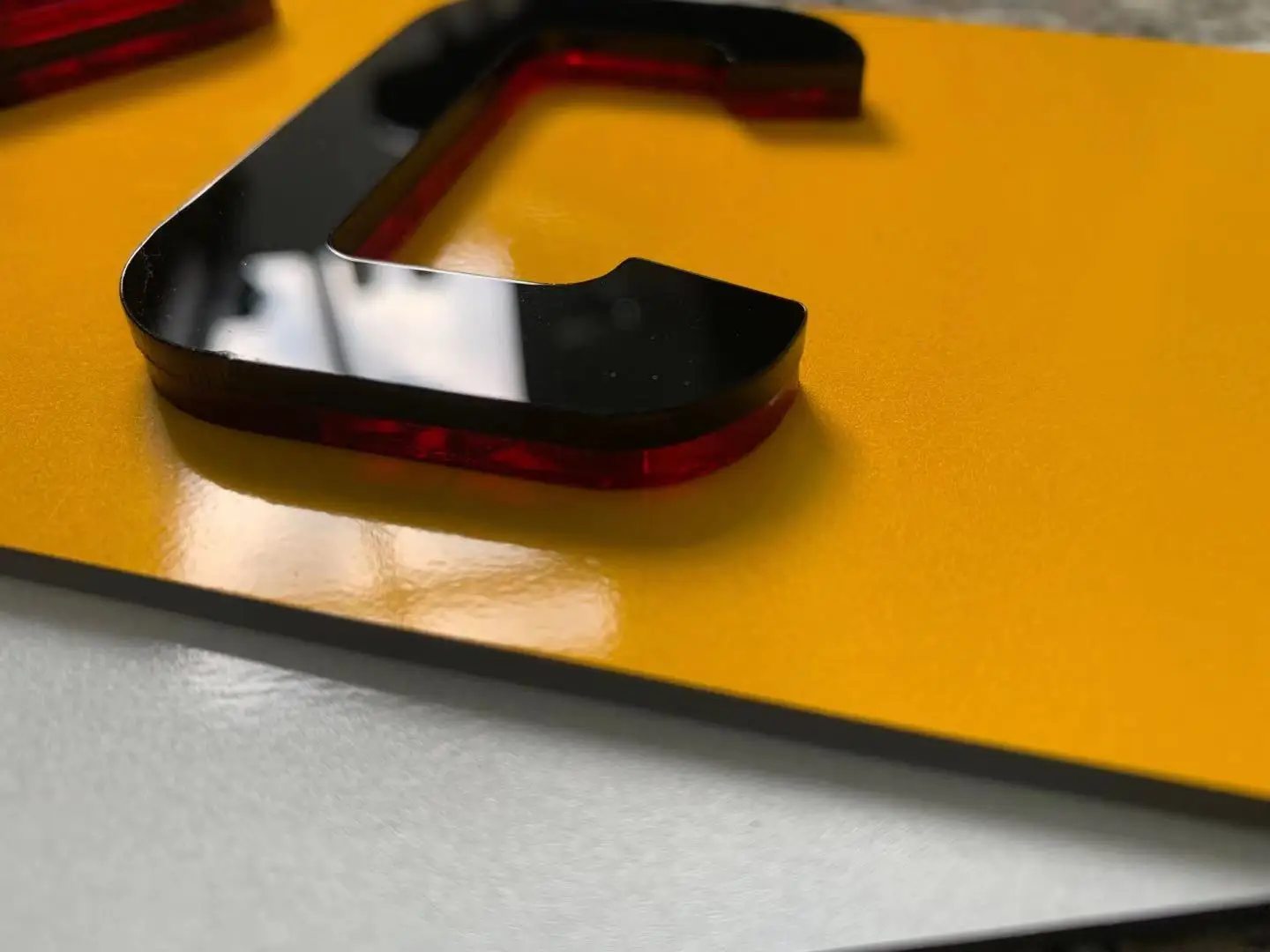 Custom UK Blank Acrylic Car Number Plates with 4D Digits