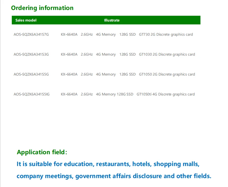 4k 60hz Commercial Host Support Discrete Graphics Zhaoxin Kx-u6780a/6740a/6640a/6640ma Cpu - Buy ...