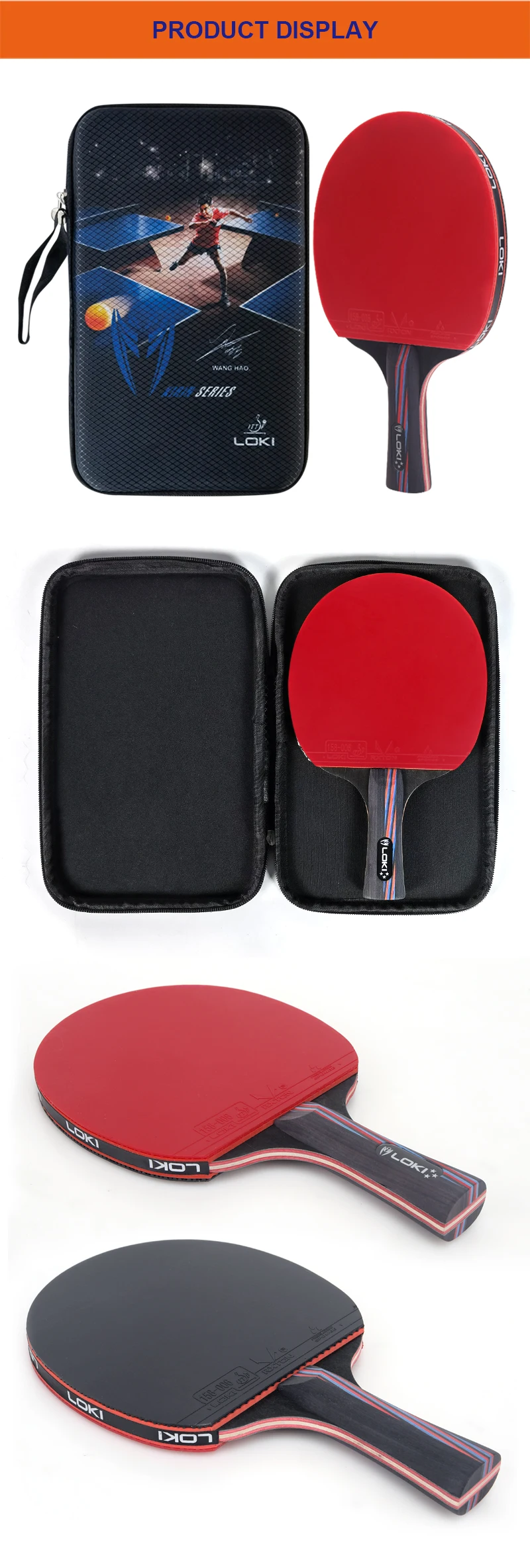 Loki KX3 Ping Pong Paddle - Professional Table Tennis Racket