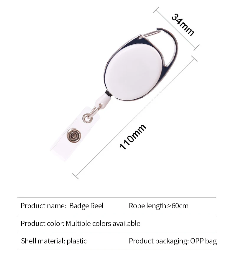 Retractable Pull Badge Id Department Brand Name Badge Holder Scroll ...