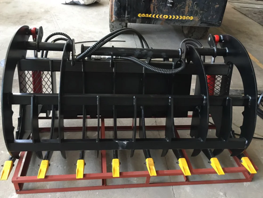 RSBM Hydraulic Rake Grapple Bucket - Durable & Versatile