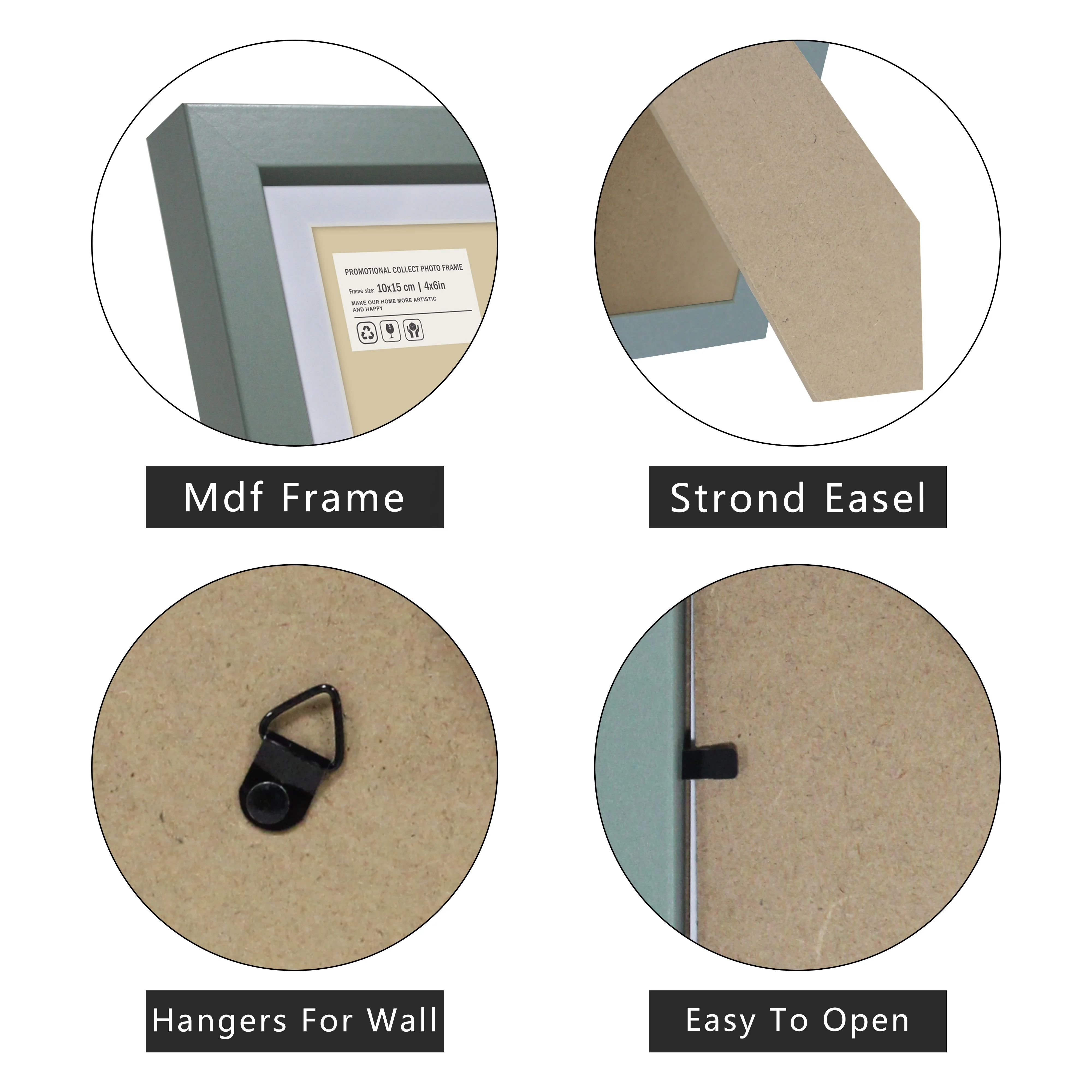 Poster Photo Frames Horizontal & Vertical Changeable Black Wood Kids ...