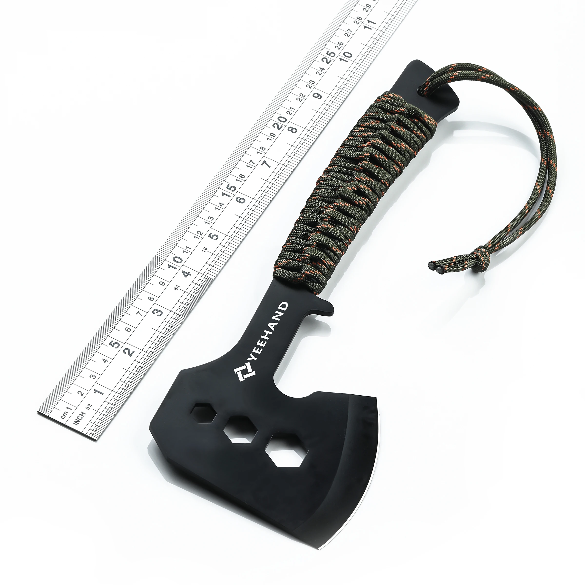 Outdoor Portable Tactical Survival Rope Handle Stainless Steel Hatchet ...