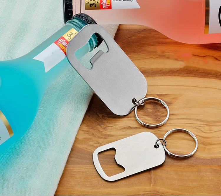 Stainless Steel Beer Bottle Opener Keychain Souvenir Bottle Opener ...