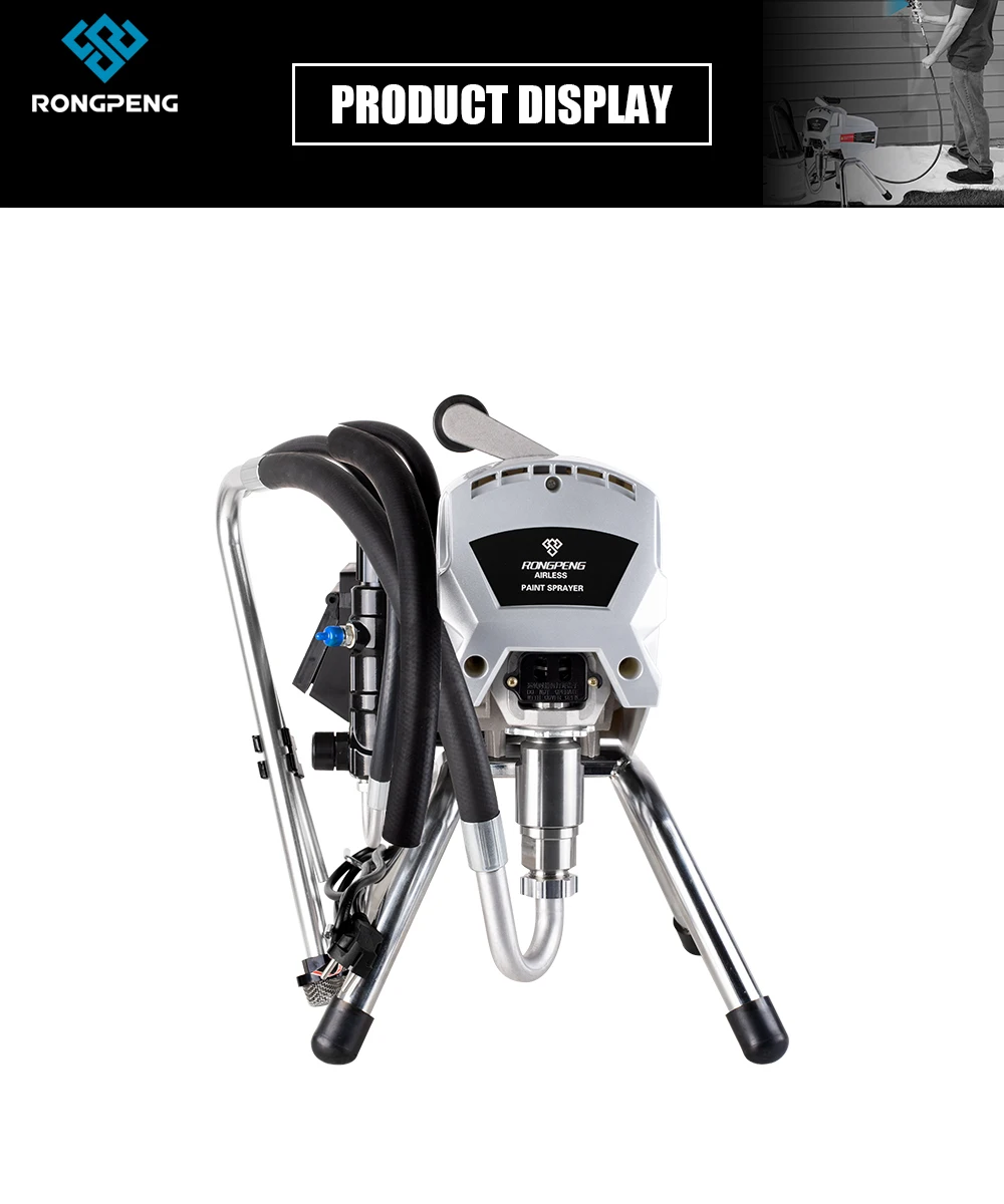 RONGPENG R515 Heavy Duty Airless Power Paint Sprayer Machine Piston ...