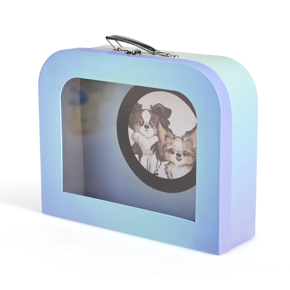 Luxury Portable Cardboard Suitcase Box Clothing Toy Paper Suitcase Gift ...