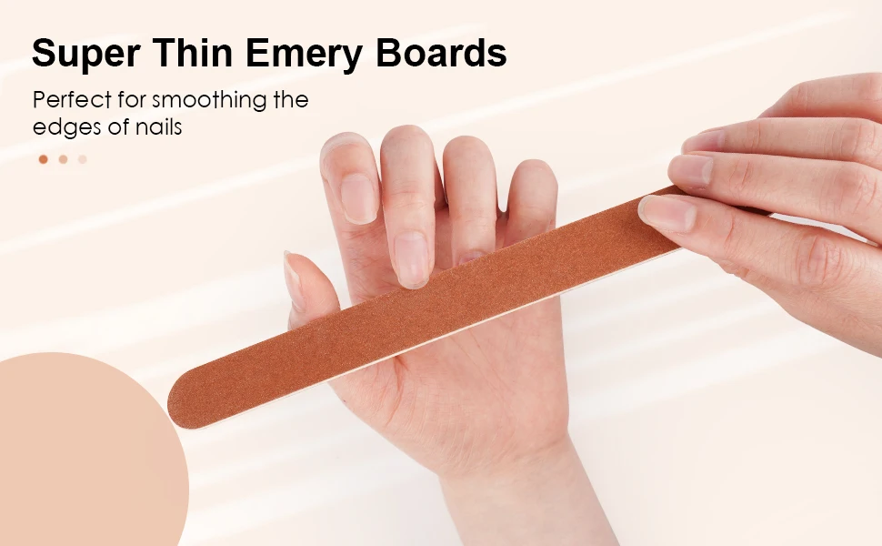 Nail File 10 Pcs Professional Double Sided 100/180 Grit Nail Files ...