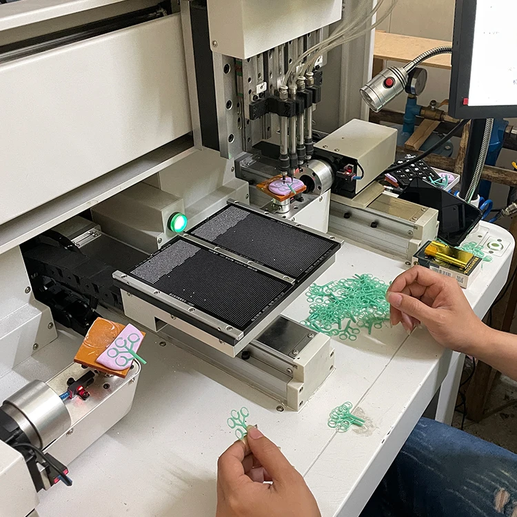 4 Heads Automatic Double Station Jewelry Stone Setting Machine