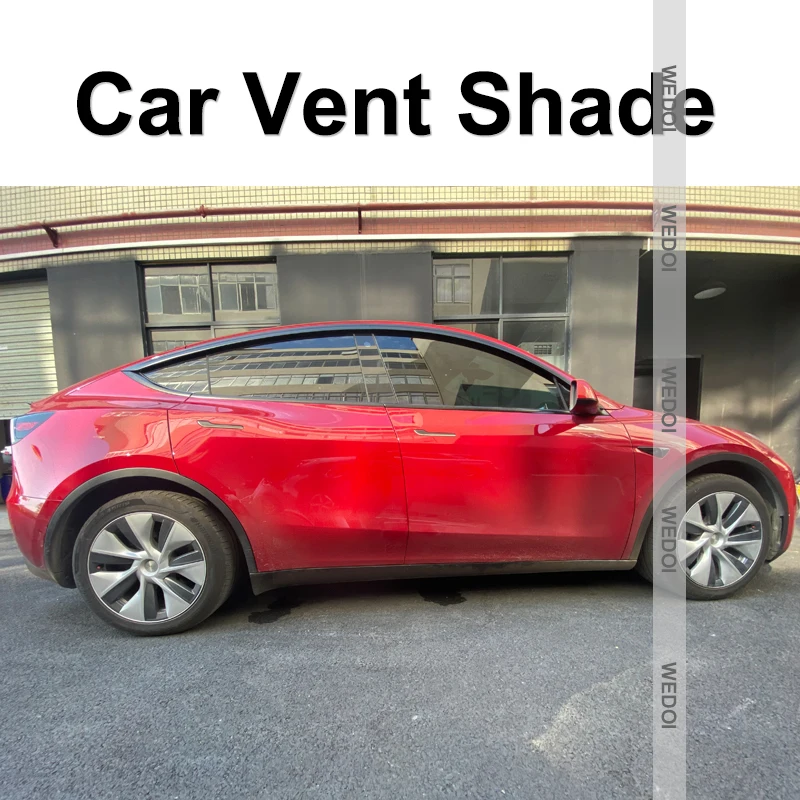 Car Vent Shade For Tesla Model 3 Vent Visor Side Window Deflector Cover ...