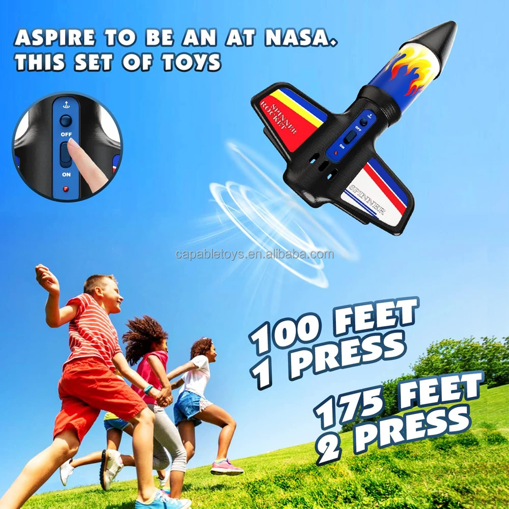 Kids Outdoor Electric Rocket Launcher Toy - Safe & Fun