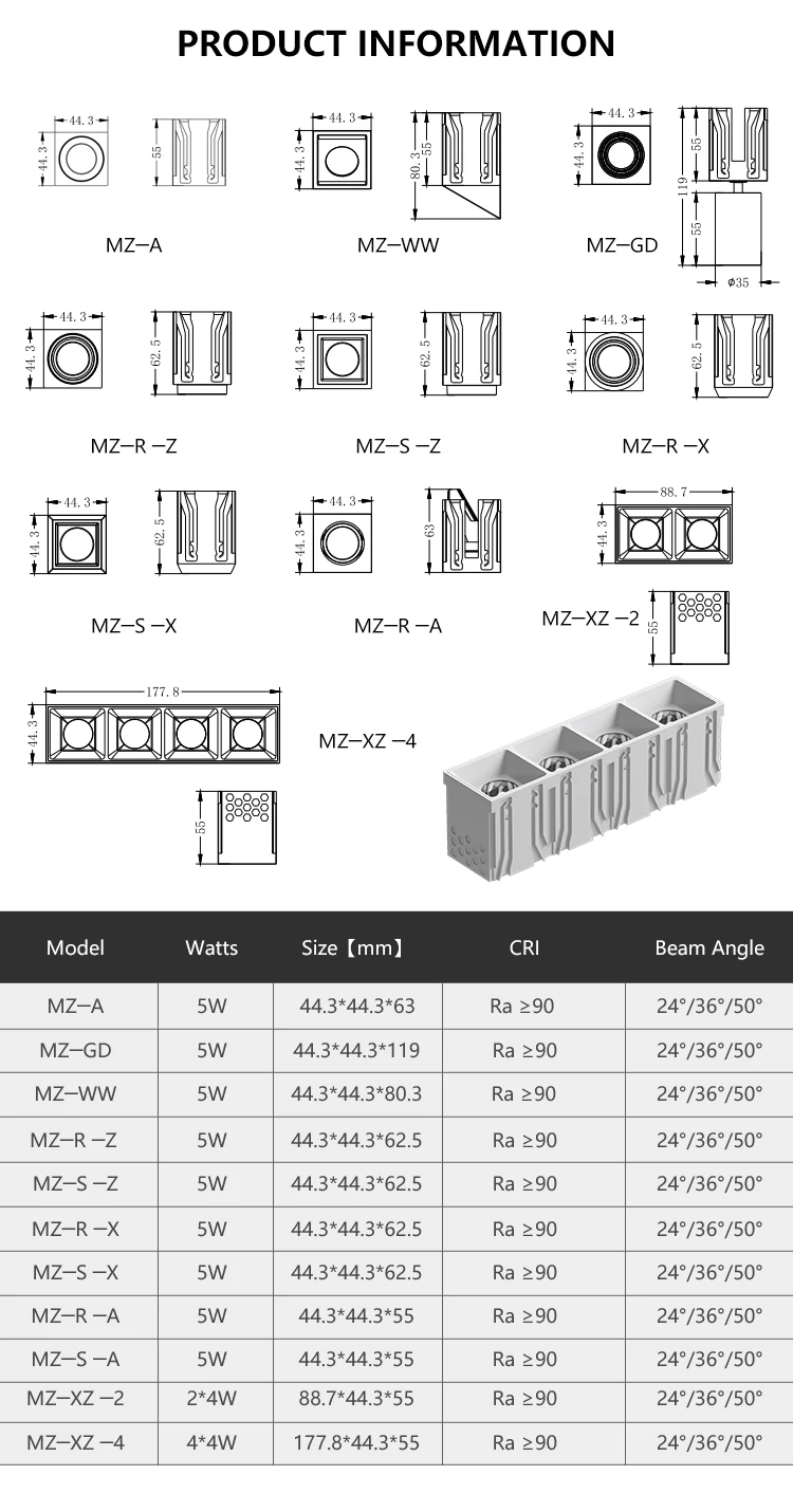 Module Spot Double Head Light Anti-Glare Lighting LED Linear