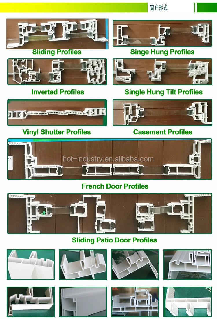 Customized Size Pvc Windows American Style Windows With Flange Nail ...