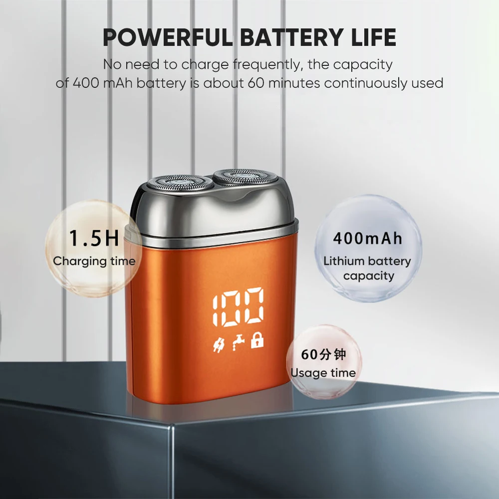 Face Shaver Mini Electric Shaver Pocket Size Waterproof Razor For Men ...