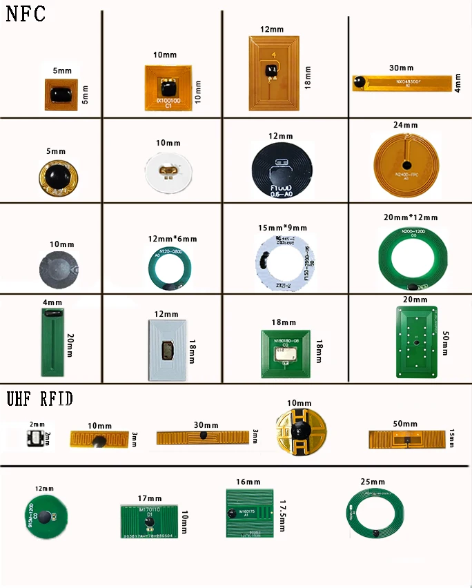 Nfc Tag Sticker 13 * 7mmU9 Chip PCB Anti Metal Ultra-high Frequency ...