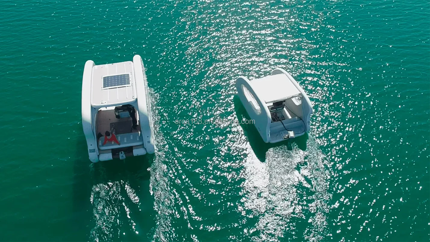 Custom Electric Catamaran Cruising Pontoon Portable Boat Foldable ...