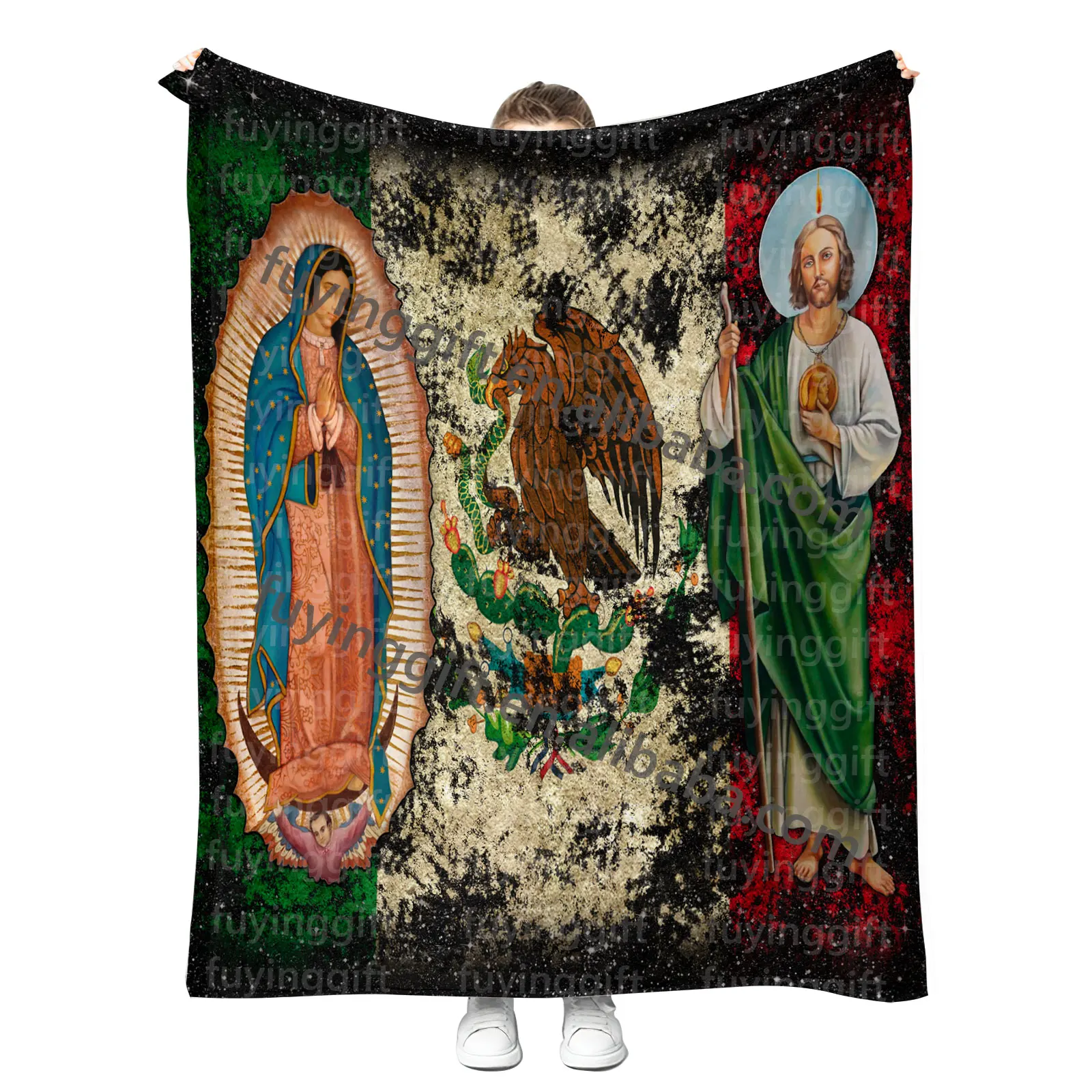 Mexican Latina Chicana Virgen De Guadalupe Blanket Custom Spanish ...