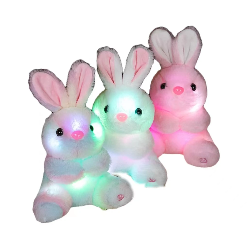 Cute Led Plush Rabbit Led Colorful Glowing Lovely Bunny Shape Stuffed ...