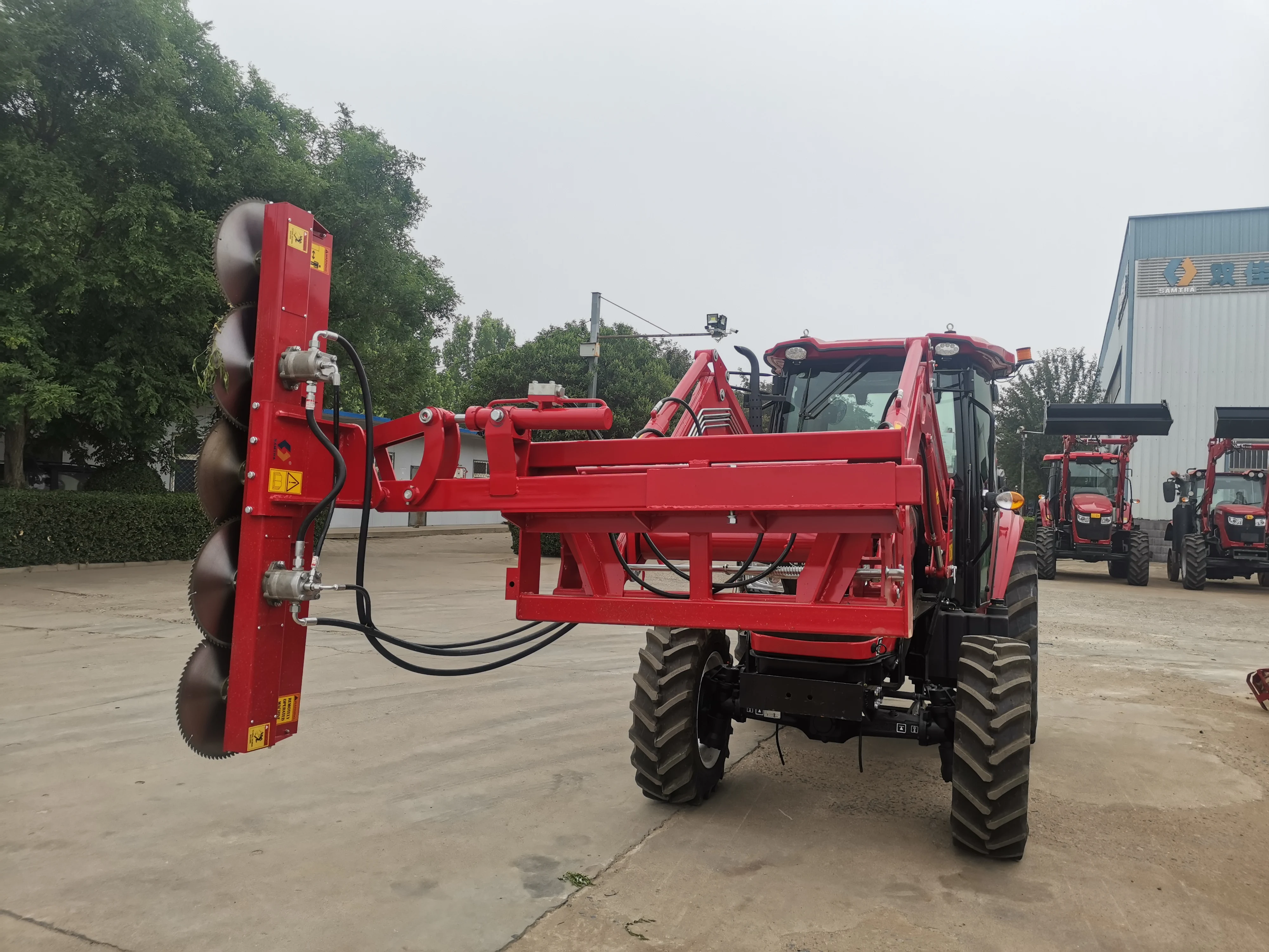 Tree Cutting Sawer Tractor Front End Loader Cutter Head
