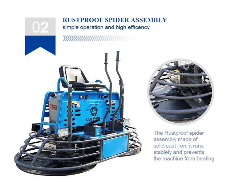 Superior Ride On Concrete Floor Power Trowel Machine Road Machinery For ...