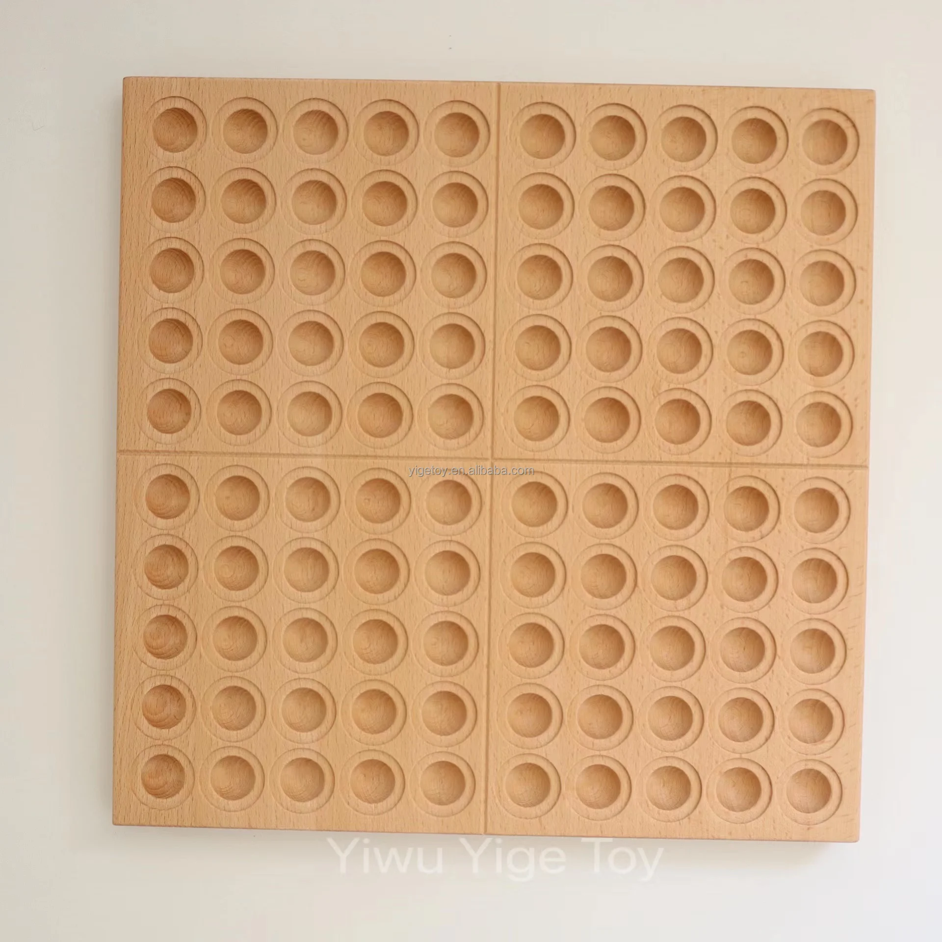 Wooden Hundred Board - Montessori Counting Tray 1-100