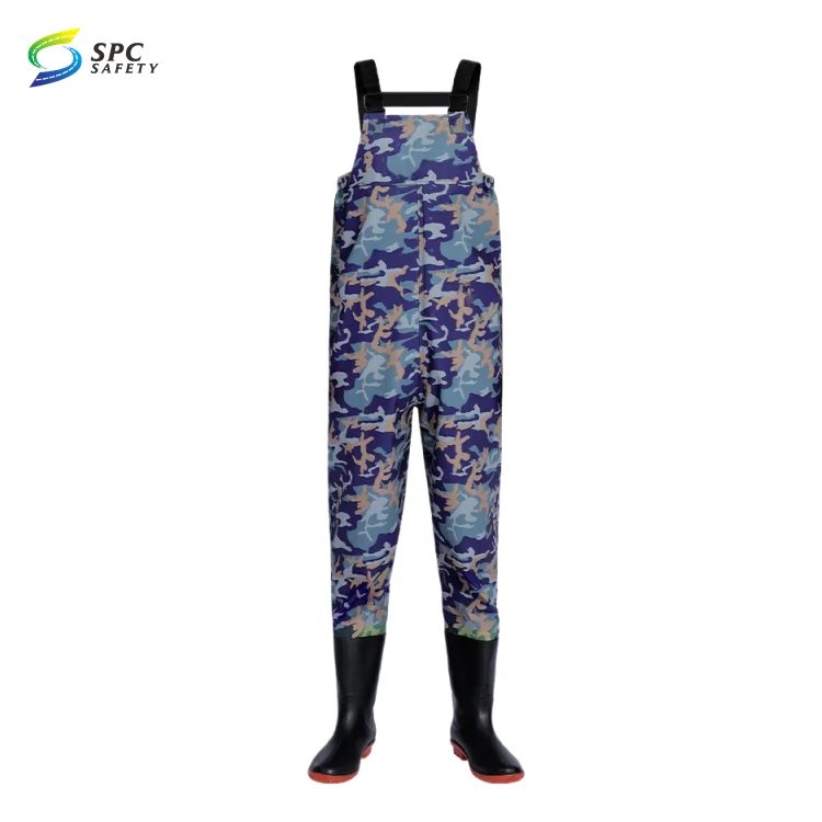 Blue Waterproof Bootfoot Insulated Wading Pants Waist Wader Pants ...