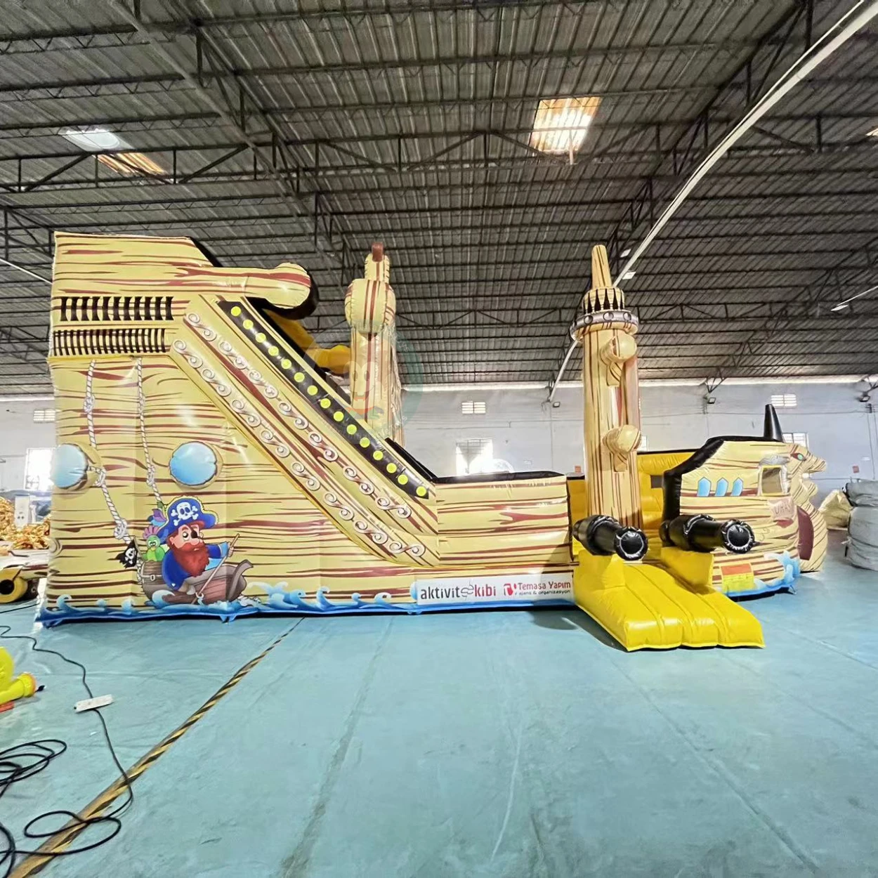 Giant Inflatable Pirate Ship Slide Pirate Bouncy Slide Obstacle Ship ...