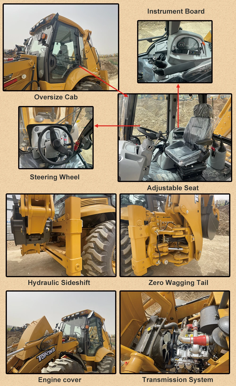 Cheap Backhoe Excavator Loader Compact 4wd Backhoe Loader for Sale ...