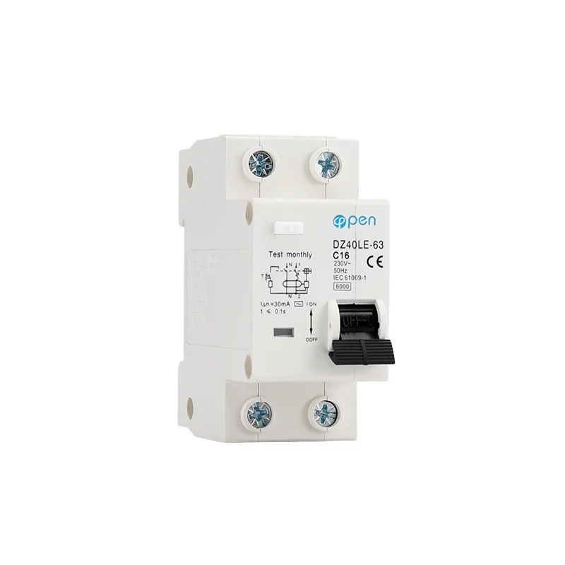 Mcb Rccb Rcd 유형 A / Ac Rcbo Dpnl 잔류 전류 차단기 단락 누설 방지 16a 20a 32a 40a 50a ...