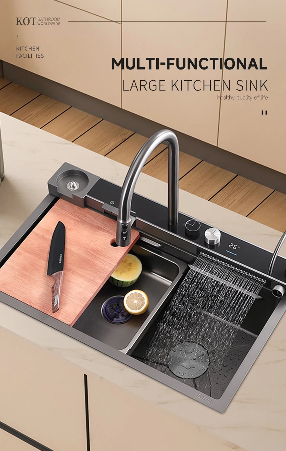 Kot Modern Designs Stainless Steel Smart Multifunction With Digital ...