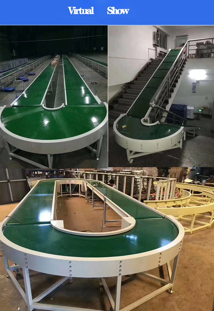 180 Degree Pvc Turning Belt Conveyor Curve Belt Machine 180 Degree ...