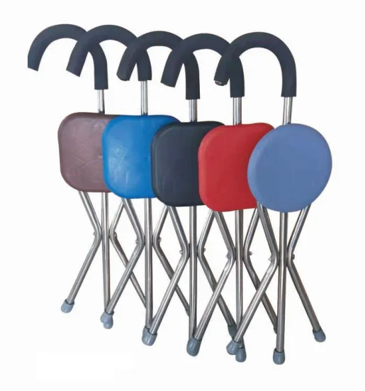 Easy-folding Walking Cane With Comfortable Seat Stool For Elderly Or ...