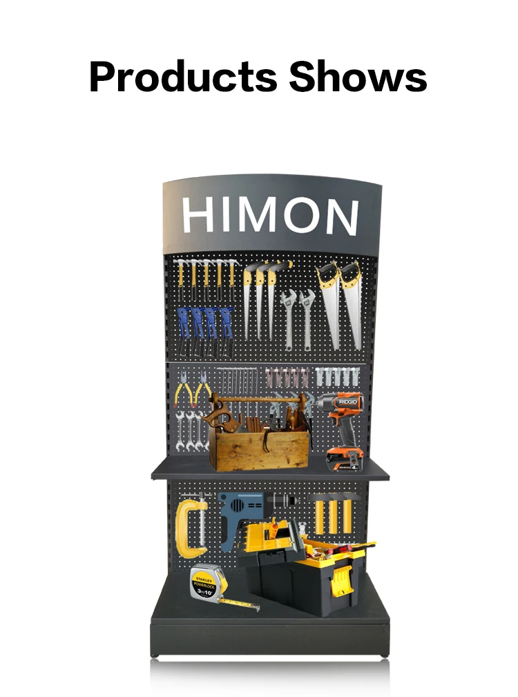 Custom Retail Store Floor Metal Pegboard for Tools Display