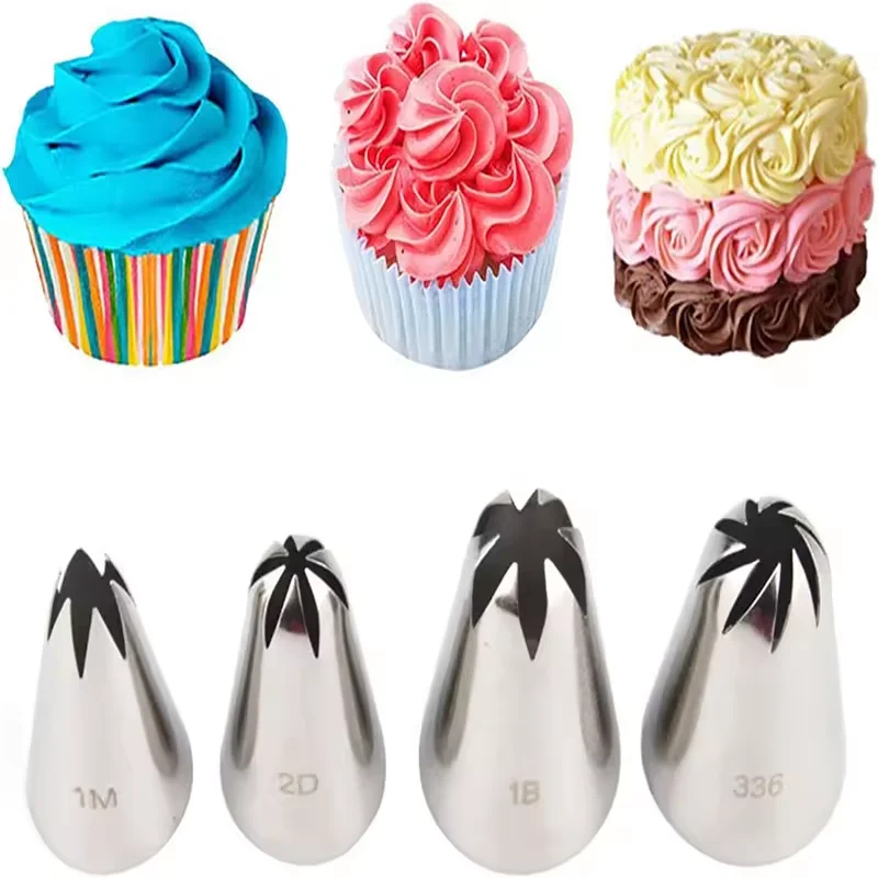 Different Shapes Cake Nozzles 304 Stainless Steel Seamless Icing Piping ...