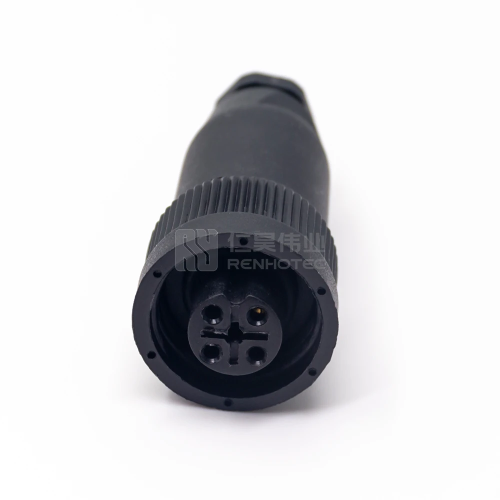 M18 Ip67 3 4 Pin Connector Female Plug Straight Plastic Shell - Buy M18 ...