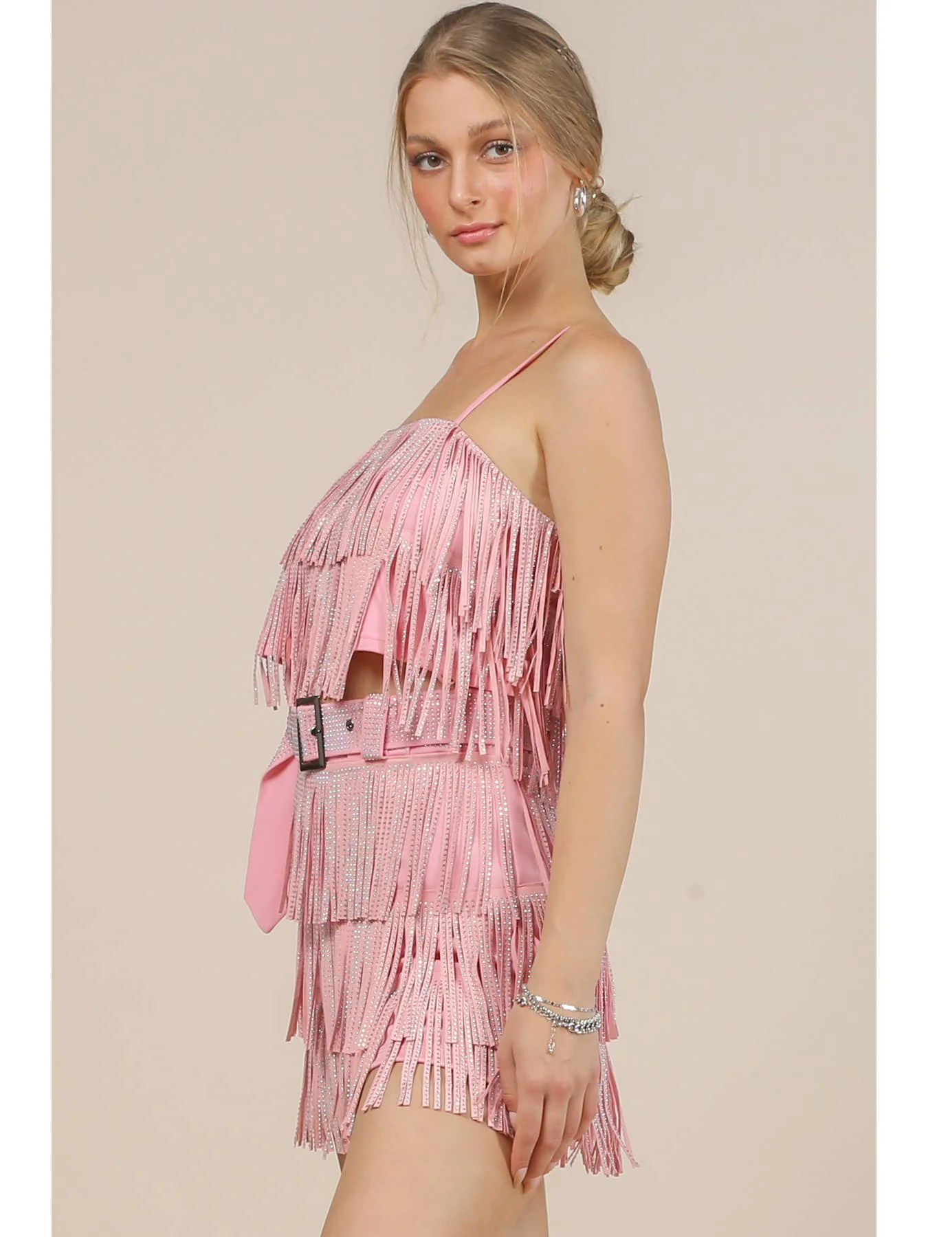 Sexy Night Out Club Wear Short Dance Party Design Fringed Shinny ...