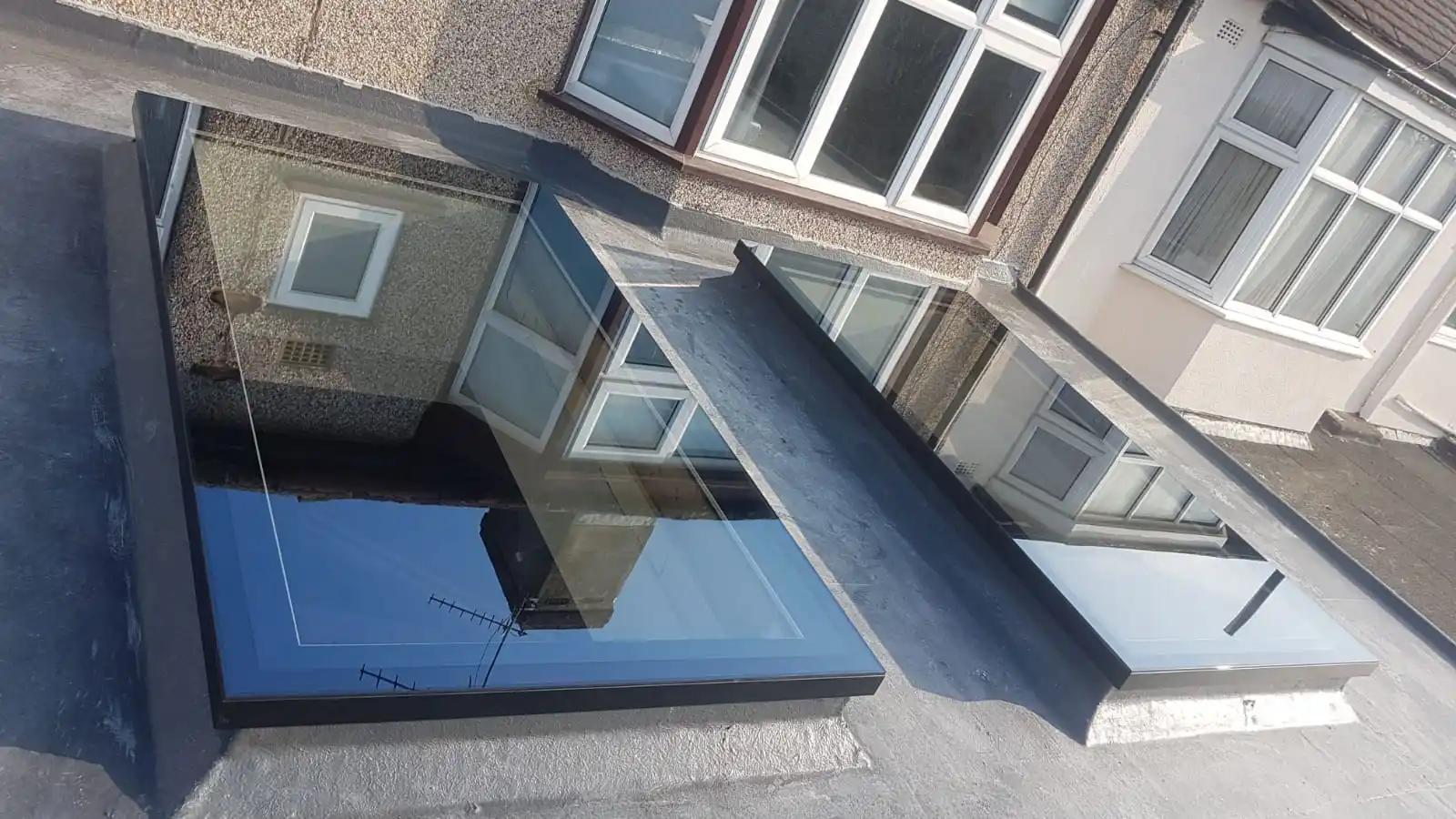 Glazed Glass Roof Access Hatch - Motorized Skylight Window