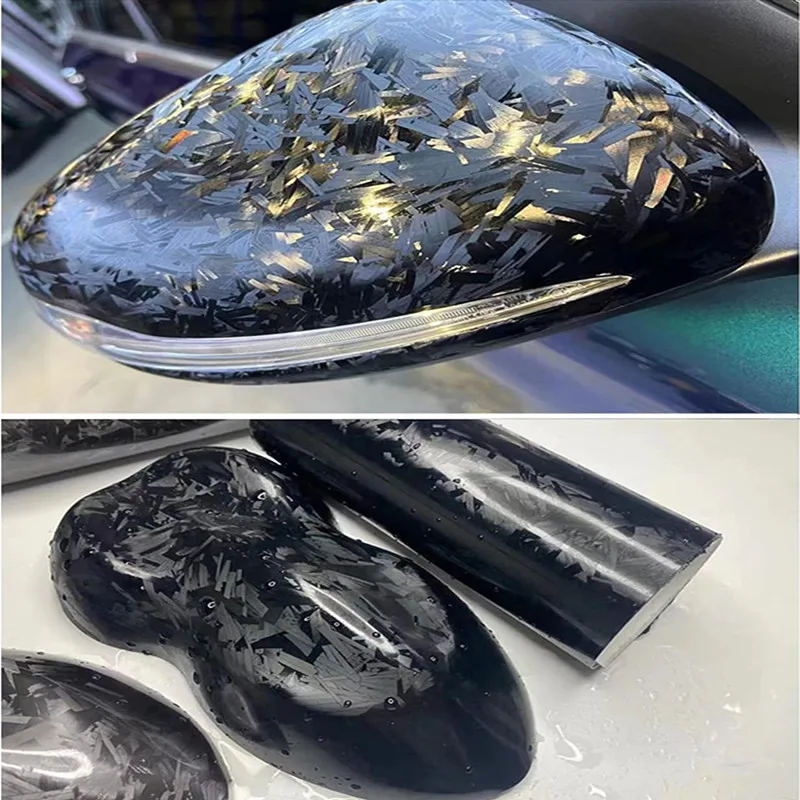 Gloss Black Forged Carbon Fiber Vinyl 30*150cm Air Release Vehicle ...