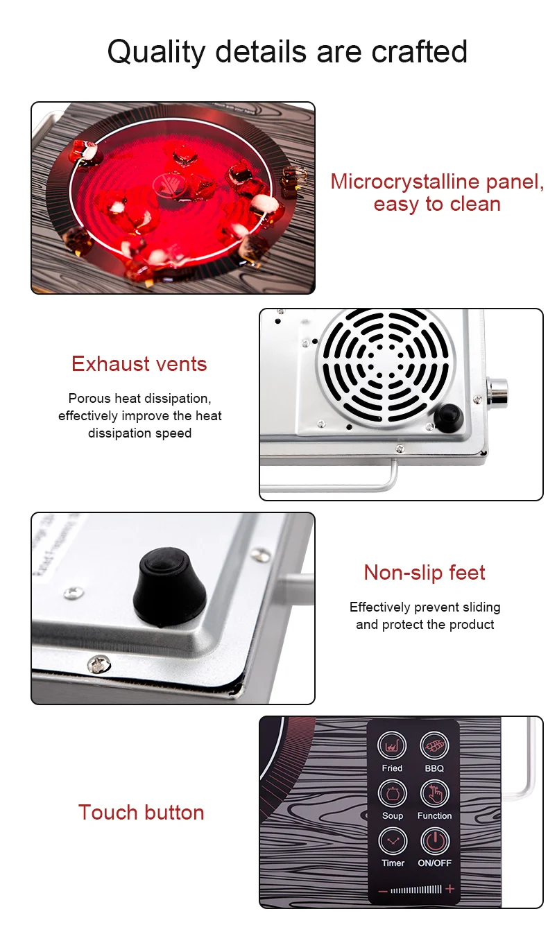 2022 Hot Sell Portable Hob Electric Infrared Induction Cooker 12V ...