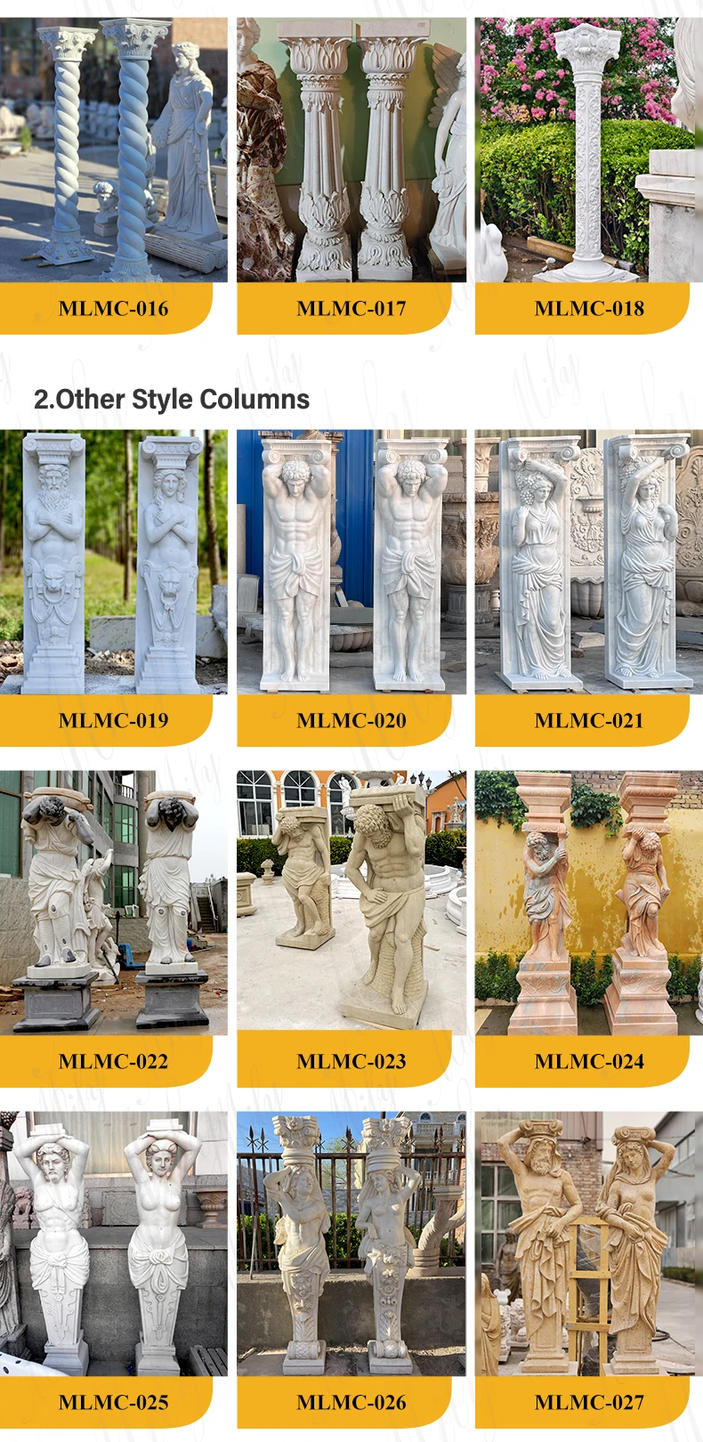 Decorative Roman Column White Marble Square House Pillar Design ...