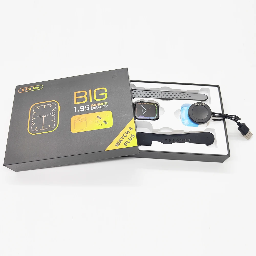 Factory 8 Pro Max Smartwatch 2 In 1 With Earphone 1.95 Inch Sports ...