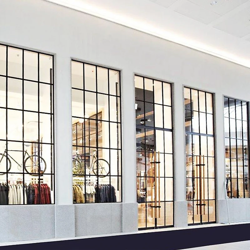 Shopping Malls And Shops Face The Street To Display Glass Doors And ...