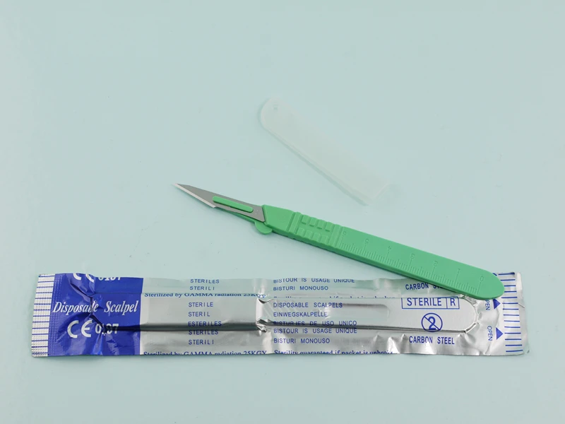 ORIENTMED Disposable Stainless Steel Surgical Scalpel with Plastic ...