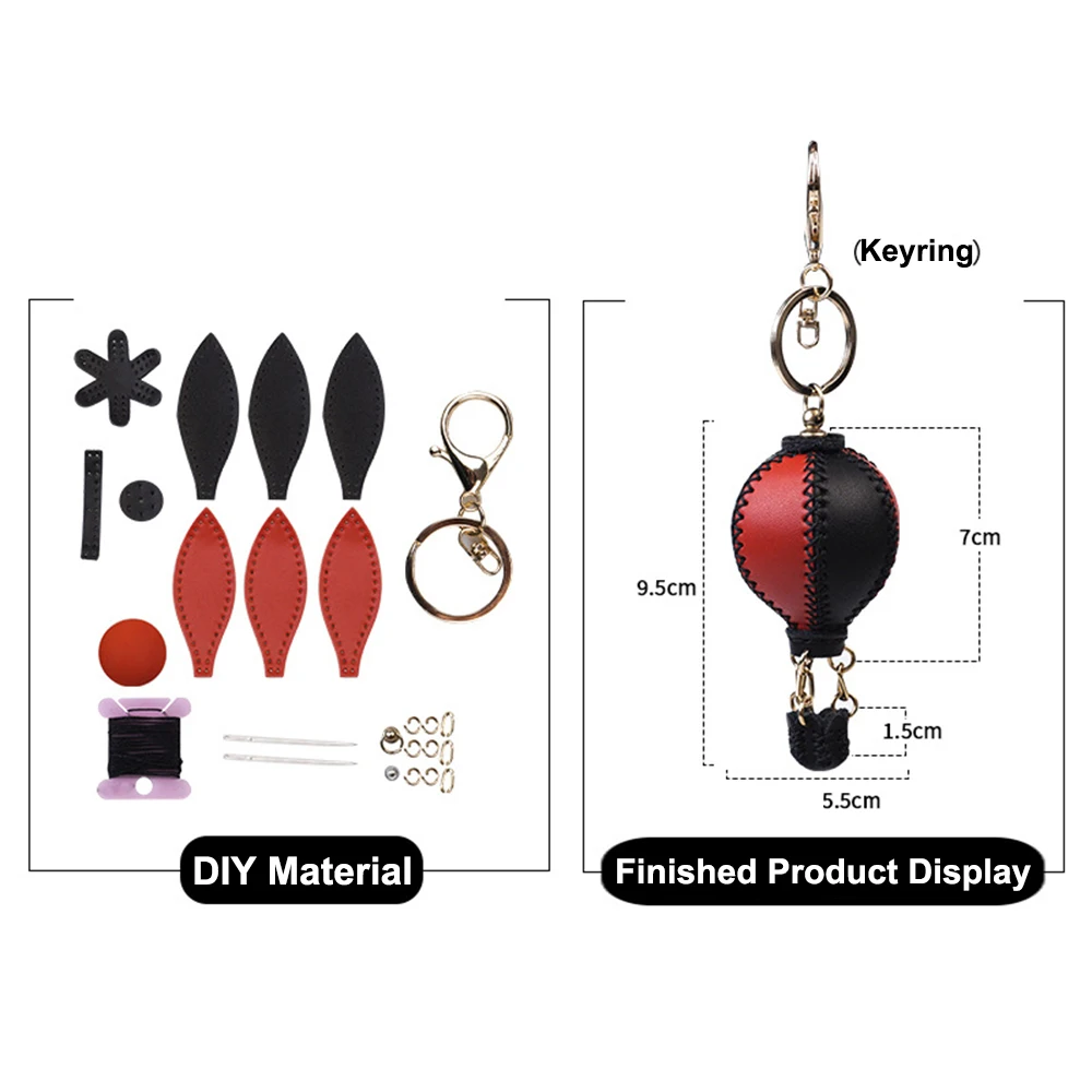 DIY Handmade Genuine Leather Balloon Key Chain Holder
