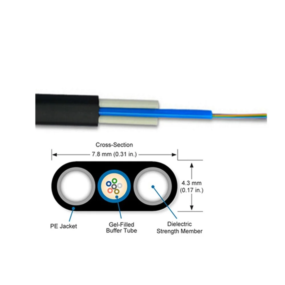 Flat Drop 12 Core Adss Fiber Cable - Buy Fiber Cable,Adss Fiber Cable ...