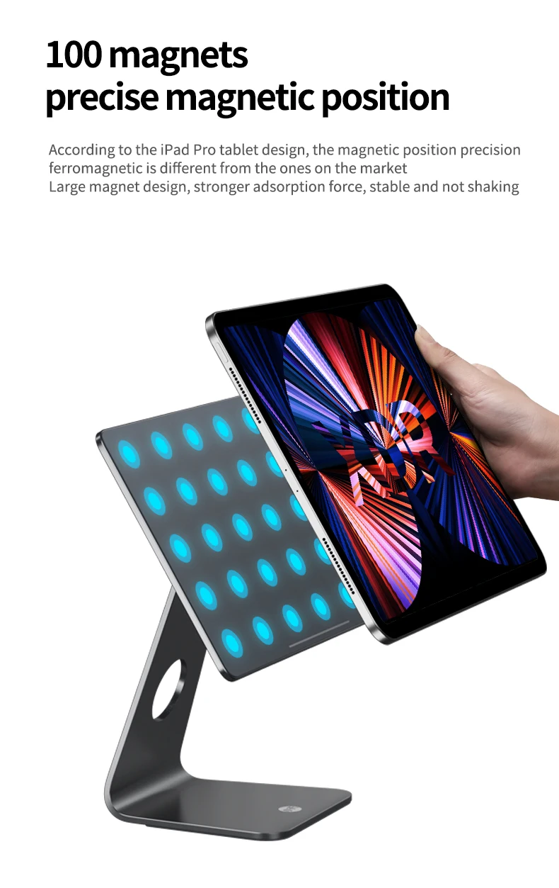 Custom Aluminum Tablet Stand Desktop Phone Tablet Magnetic Holder - Buy ...