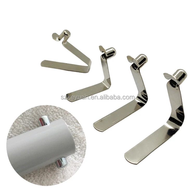 Industrial Stainless Steel V Shaped Double Beads Spring Button Clips ...